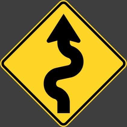 W1-5 | Corsign | WINDING ROAD LEFT/RIGHT