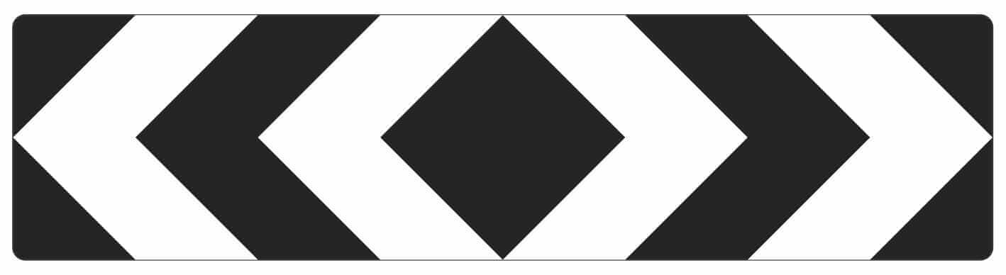 D4-2-3 | Corsign | UNI-DIRECTIONAL HAZARD MARKER 1.6mm Ali Strutted Sign CL400